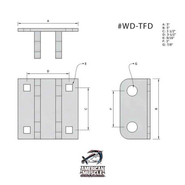 Non-Articulating Double Pin Bracket Female – Discount Dock Supply